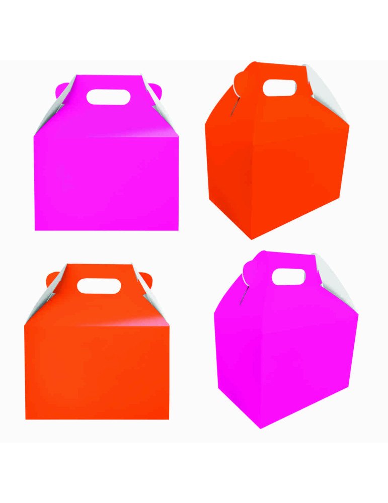Caja Tipo Box Lunch Mediana Color Neón