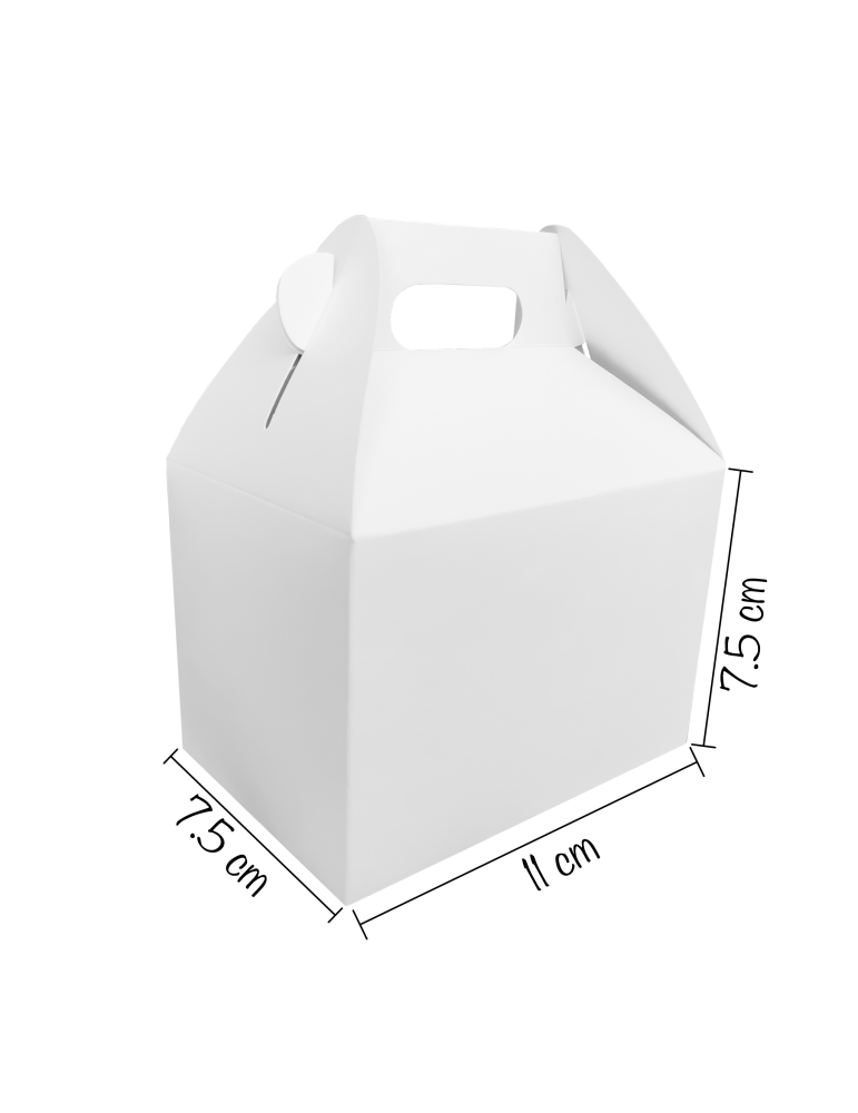 Caja Mini Tipo Box Lunch Color Blanco